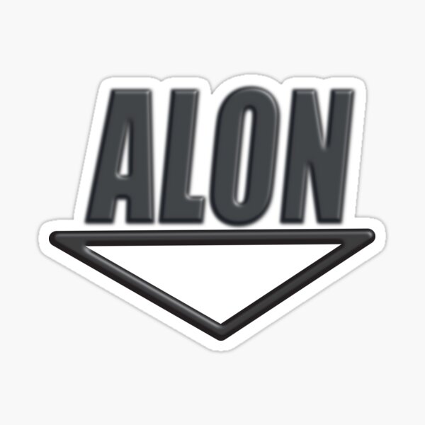 "best selling alon text logo" Sticker by Rueydesign | Redbubble