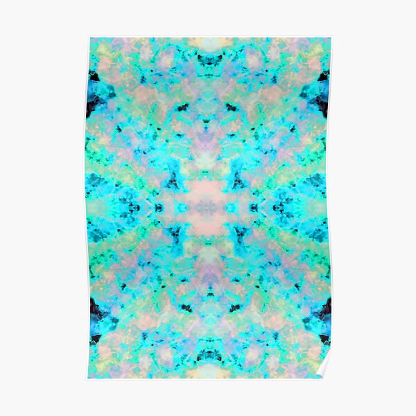 "Water Colours Fluro Blue" Poster for Sale by dapperdanz | Redbubble