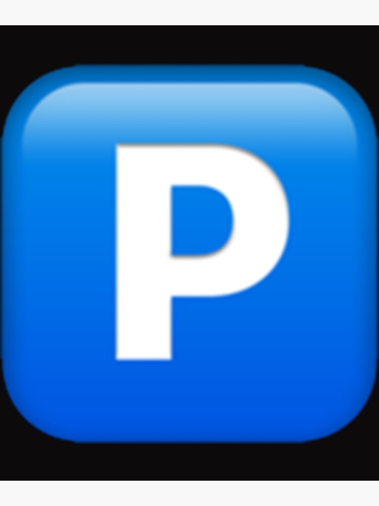 "P Emoji - Pushing P - Blue P " Poster for Sale by ApexPrintingCo ...