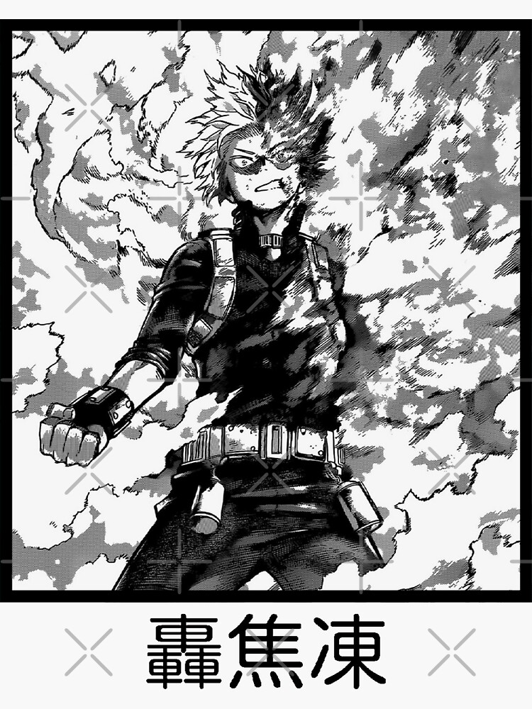 "Shoto Todoroki Manga Panel" Sticker by yoku-mieru | Redbubble