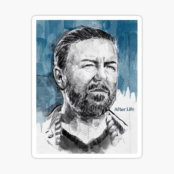 "Ricky Gervais Afterlife" Sticker for Sale by GioUniverse | Redbubble