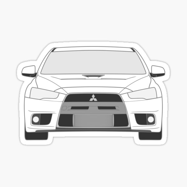 "Mitsubishi Lancer EVO X" Sticker by EdimDesign | Redbubble