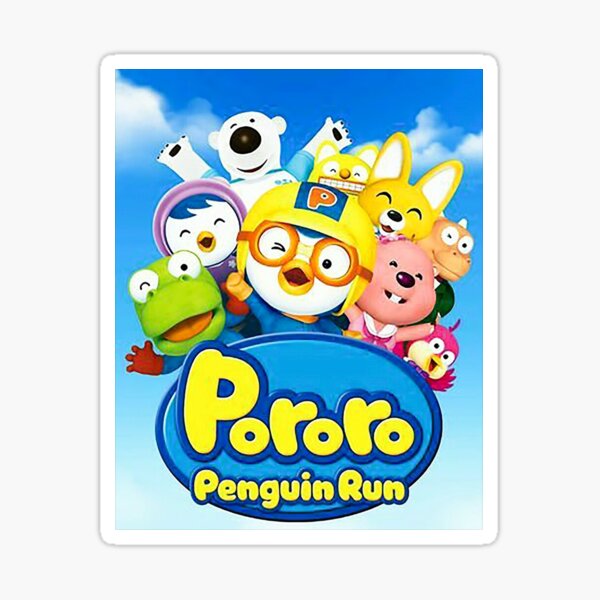 "pororo run Poster" Sticker for Sale by courtneyrollins | Redbubble