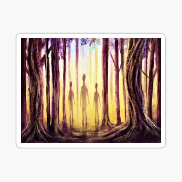 "Forest Aliens Fantasy Spirits Digital Art" Sticker by TAGartShop ...