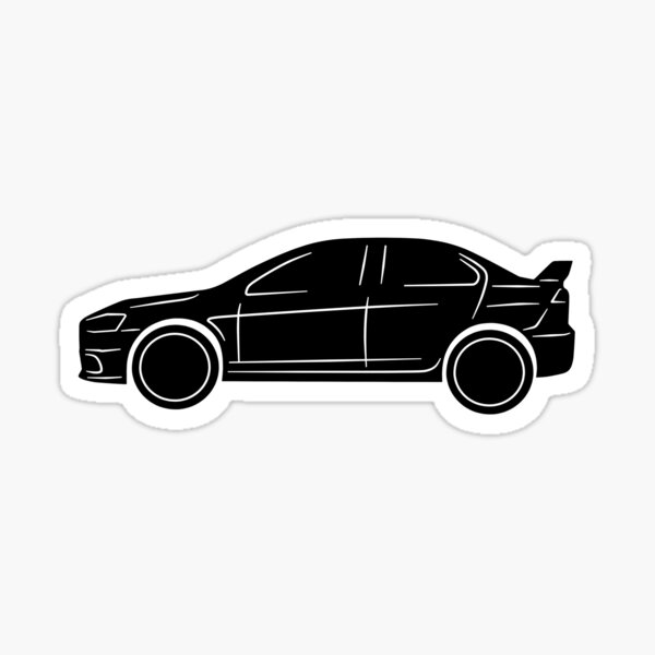 "Mitsubishi Lancer Evolution EVO 8 " Sticker by AutoClub | Redbubble