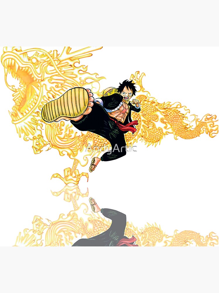 "Cartoon Fire Kick Luffy" Poster for Sale by AndyArtic | Redbubble