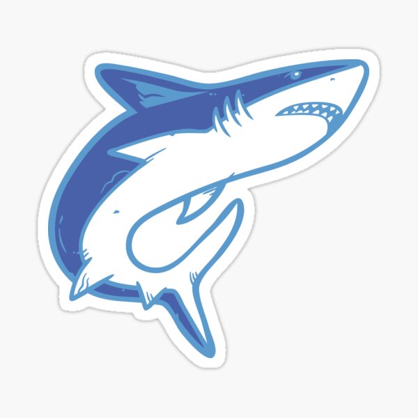 "cute blue shark" Sticker by MIKIO-0 | Redbubble