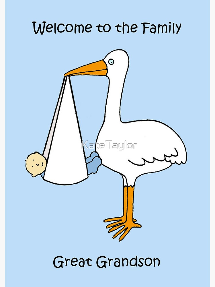 "Welcome to the Family Great Grandson" Greeting Card for Sale by ...