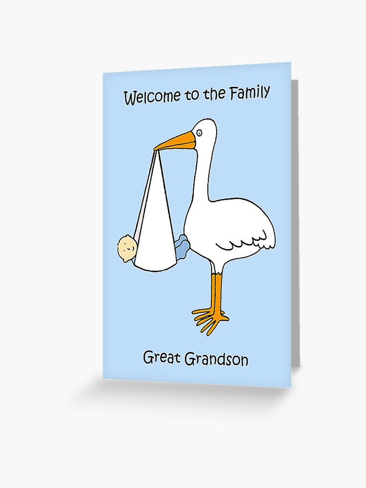 "Welcome to the Family Great Grandson" Greeting Card for Sale by ...