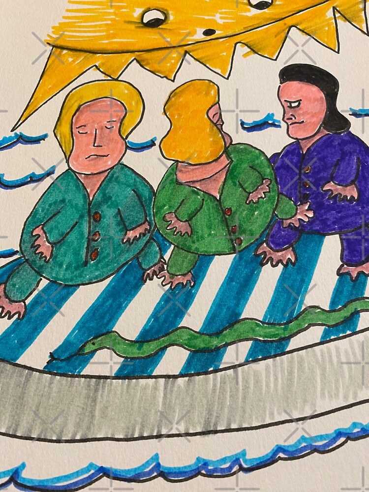 "Three Fat Women On a Float" Sticker by InSightByGail | Redbubble