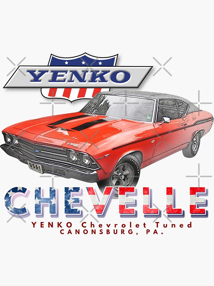 "Chevrolet Chevelle Yenko 427 Muscle Racecar" Sticker for Sale by ...