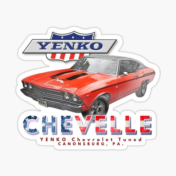 "Chevrolet Chevelle Yenko 427 Muscle Racecar" Sticker for Sale by BillAkridge | Redbubble