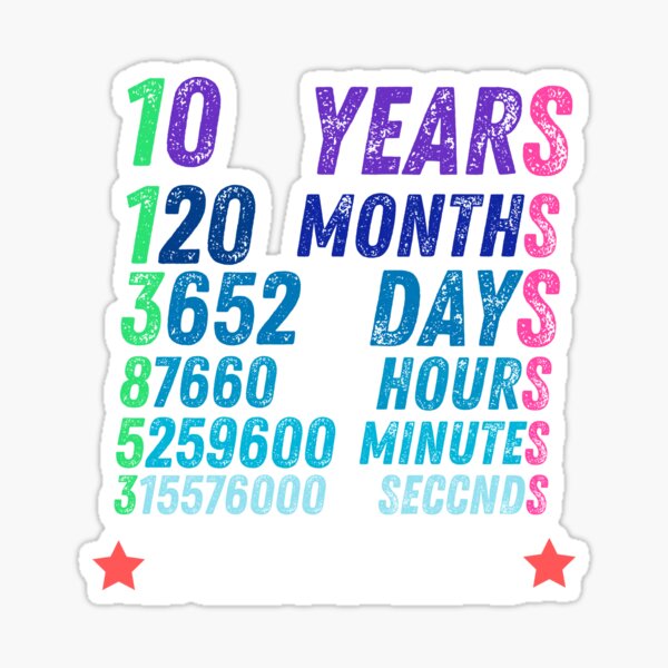 "Lustiges 10 Jahre altes Geschenk zum 10. Geburtstag VintageZitate 120 ...