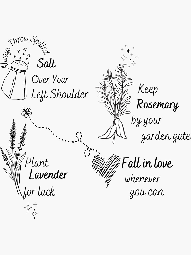 " Salt Rosemary Lavender Love, Practical Magic" Sticker for Sale by ...