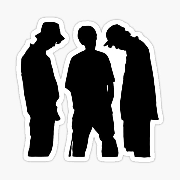 "3racha - black" Sticker for Sale by starrymoonlight | Redbubble