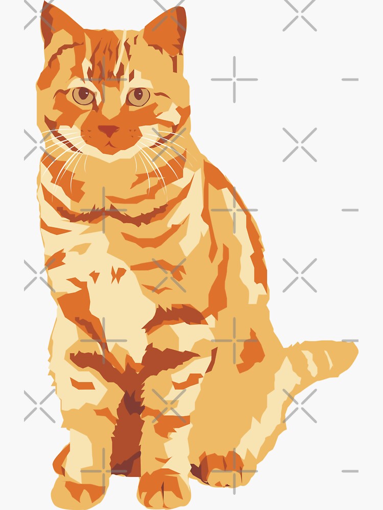"Ginger Cat" Sticker for Sale by bluhak | Redbubble