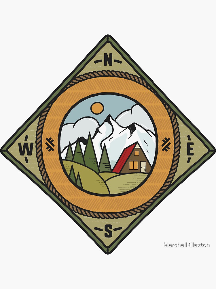 "Nature Compass" Sticker for Sale by MaraTac | Redbubble