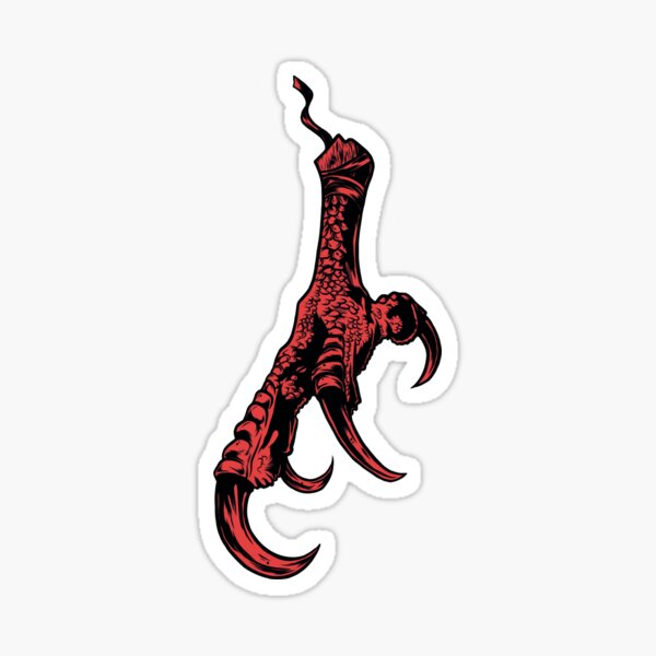 "Crimson Talon" Sticker by scottconnick-rb | Redbubble