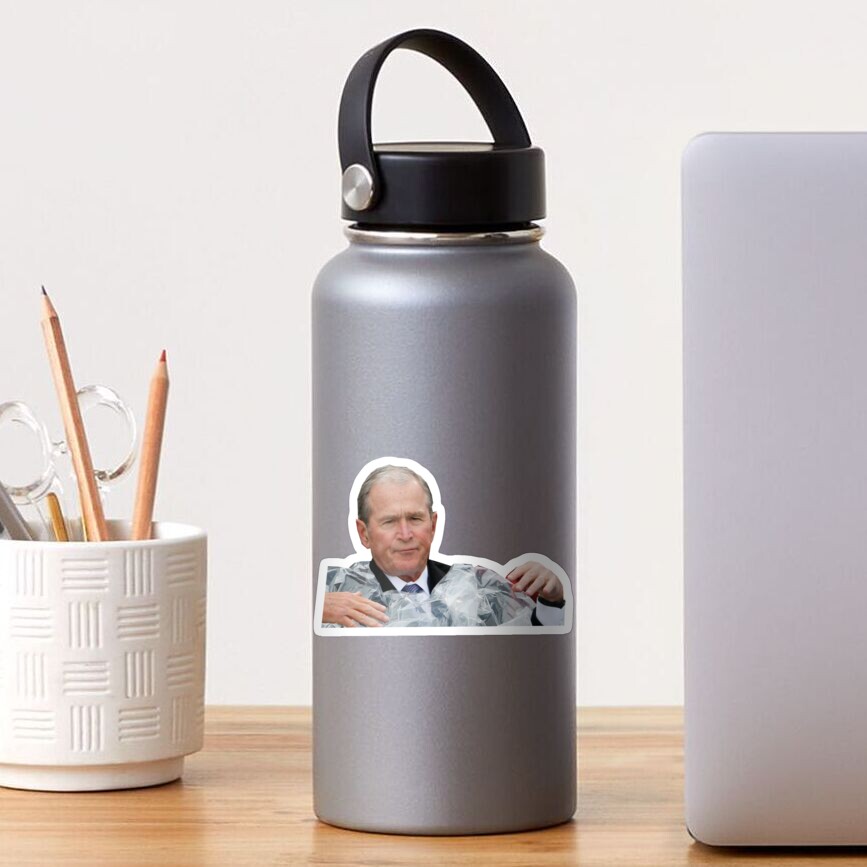 "George W Bush - Rain Poncho Meme " Sticker for Sale by tziggles ...