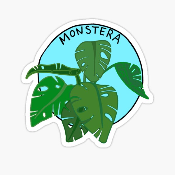 "Monstera" Sticker for Sale by QueenBecsArt | Redbubble