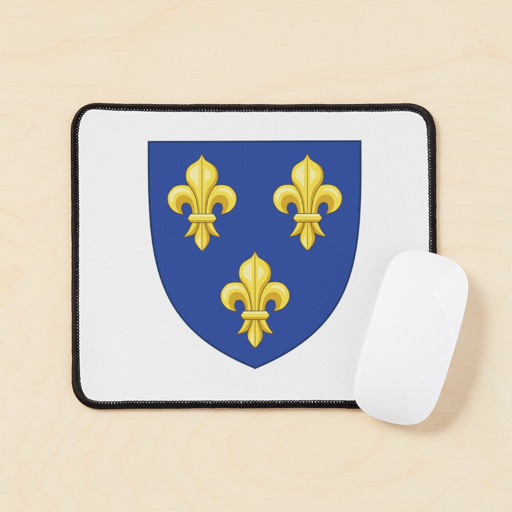 "Blason France moderne French royal golden yellow fleur de lys lis blue ...