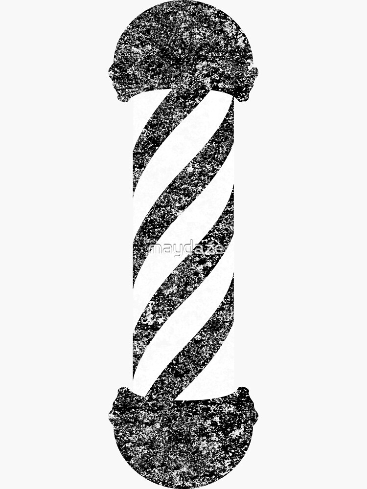 "barber pole" Sticker by maydaze | Redbubble
