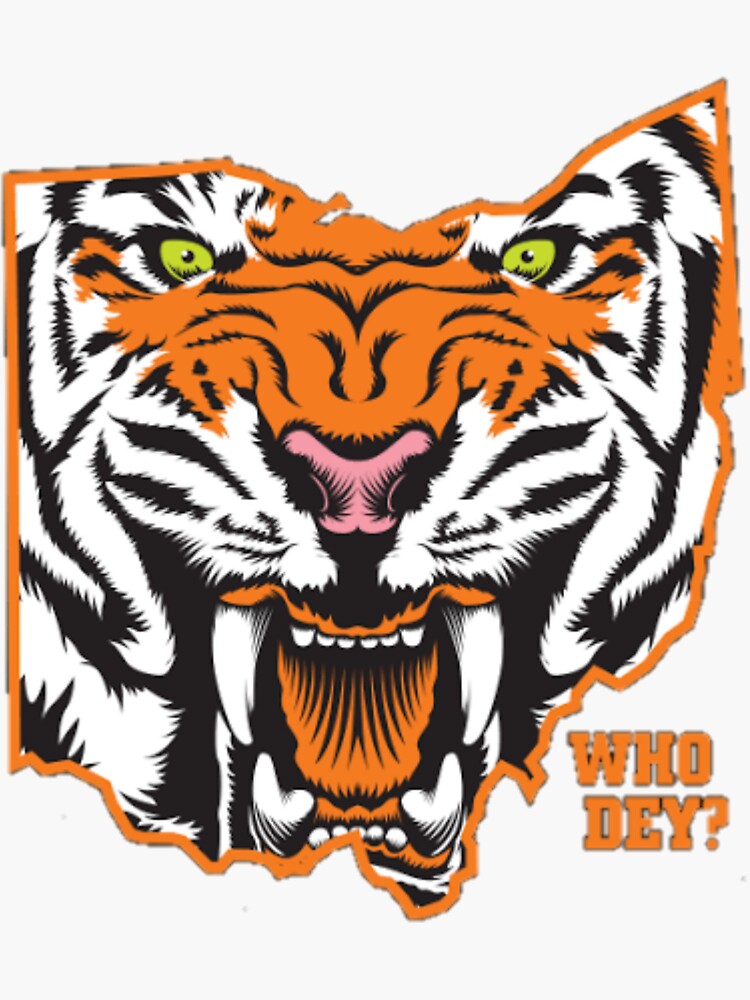 "Who dey" Sticker by Coco-Arts | Redbubble