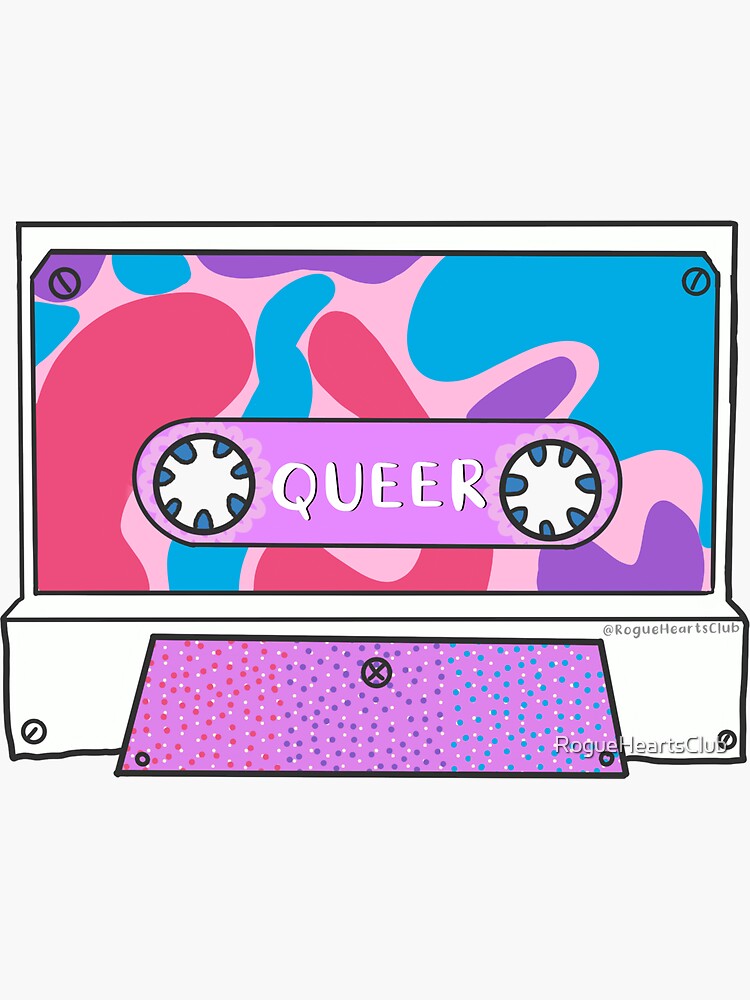 "Queer Bi/Bisexual Cassette Tape - Vintage 70s Aesthetic Sticker ...