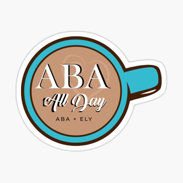 "ABA all day" Sticker by HandsOnBehavior | Redbubble