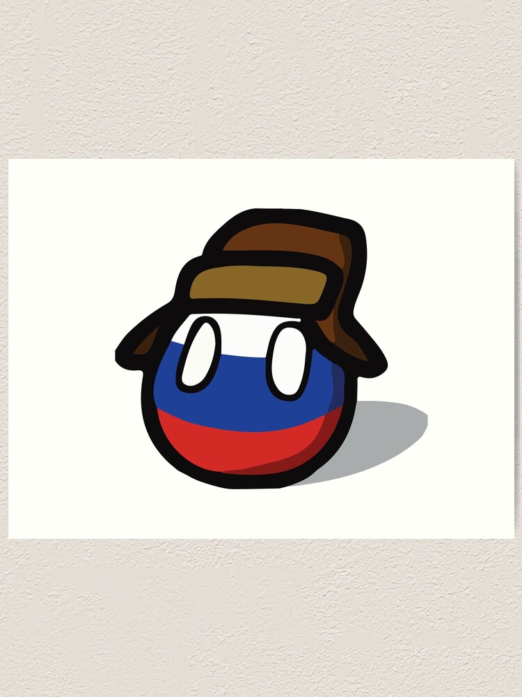 Lámina artística «Russia RussiaBall Polandball memes ruso con sombrero ...
