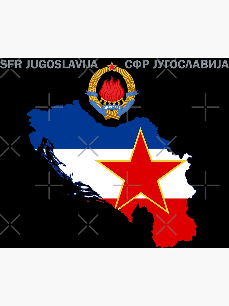 "SFR Yugoslavia - Map - Emblem - Flag" Poster for Sale by enigmaart ...