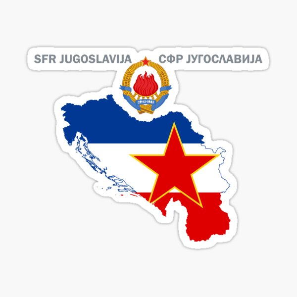 "SFR Yugoslavia - Map - Emblem - Flag" Sticker for Sale by enigmaart ...