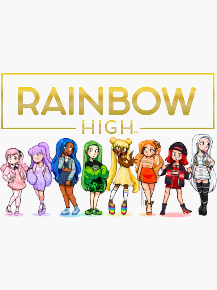 "Rainbow High Dolls Characters" Sticker for Sale by ArtLimitless ...