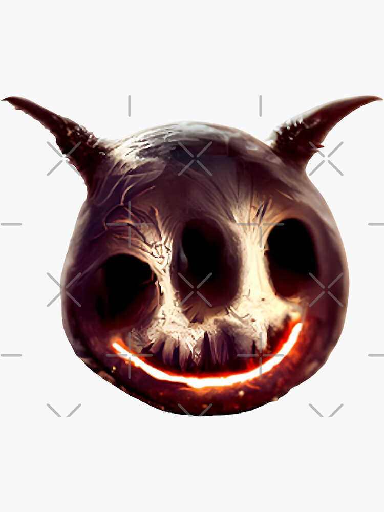 "Cute creepy smile" Sticker by lostcauseblue | Redbubble