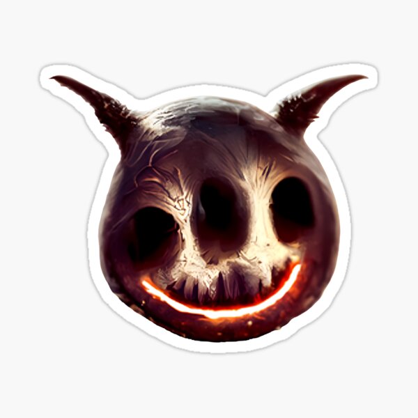 "Cute creepy smile" Sticker by lostcauseblue | Redbubble