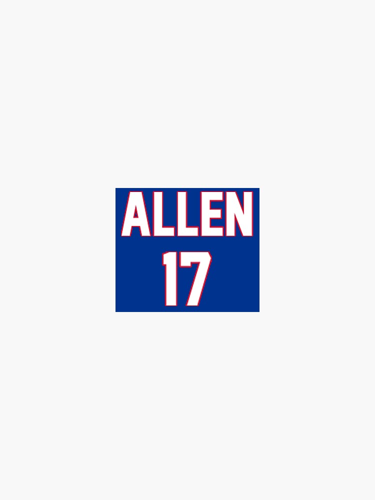 "Josh Allen 17 Sticker" Sticker for Sale by sstagge13 | Redbubble