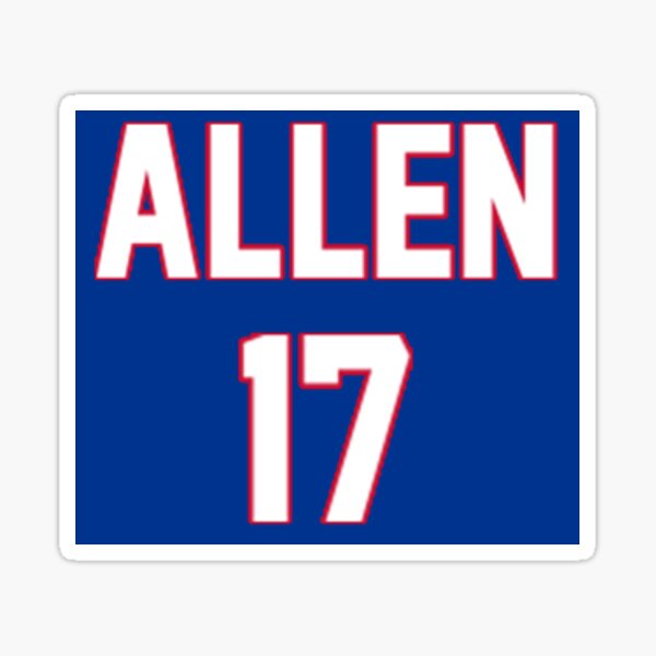 "Josh Allen 17 Sticker" Sticker for Sale by sstagge13 | Redbubble