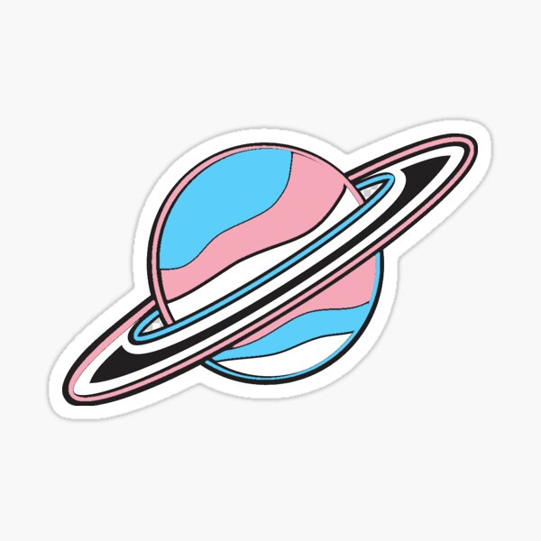 "Trans Flag Planet " Sticker for Sale by Colorfulcunt | Redbubble