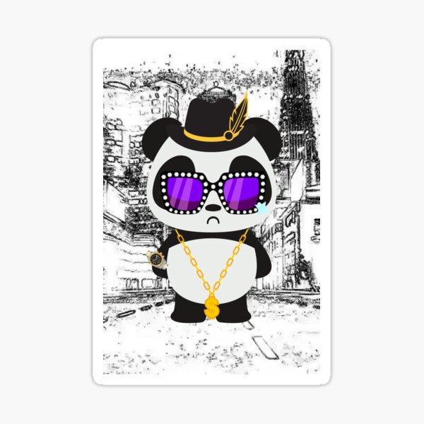 "Pimp Panda" Sticker for Sale by Love2Play89 | Redbubble
