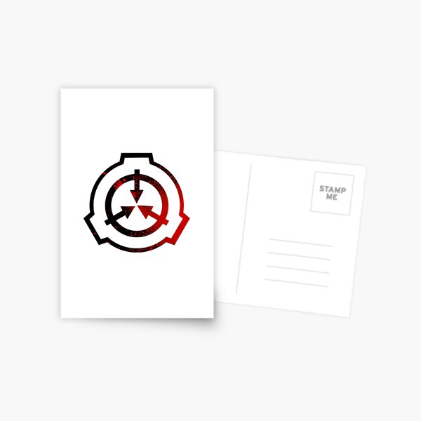 "SCP Foundation Blood Spattered Logo (Black)" Postcard for Sale by ...