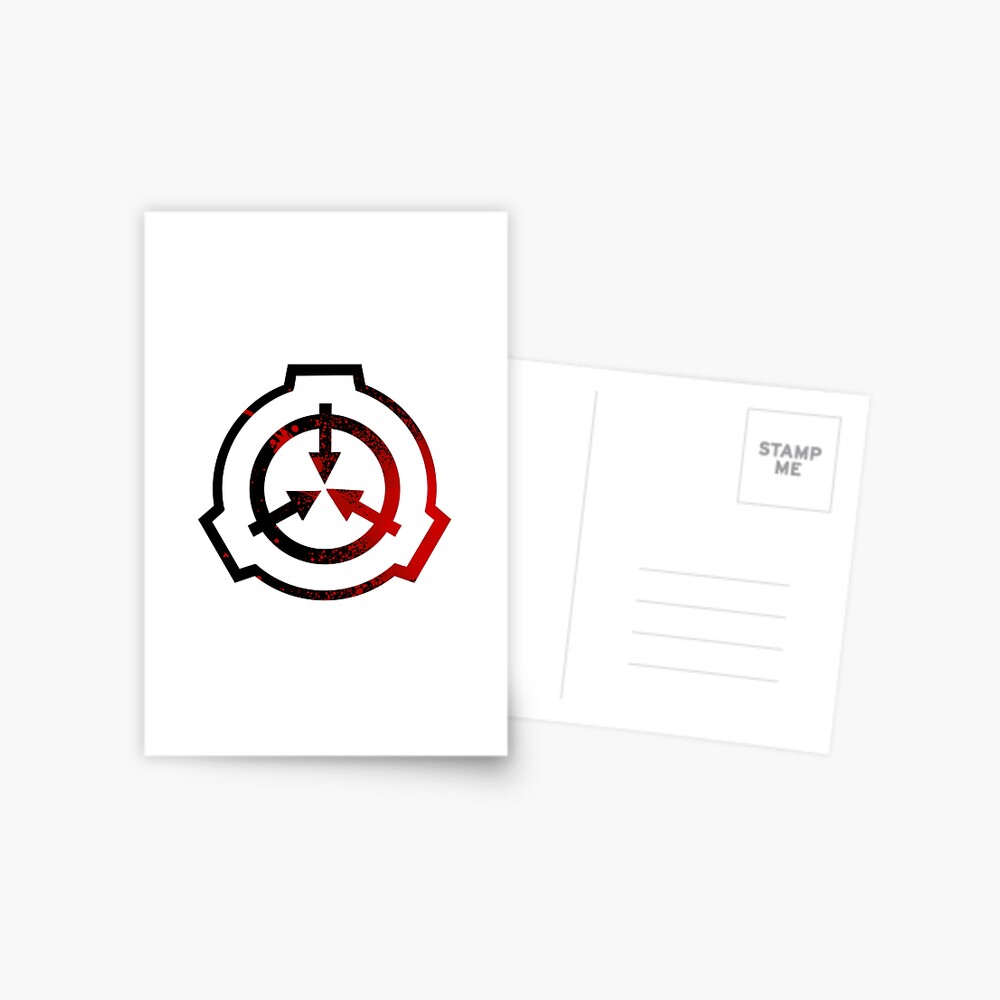 "SCP Foundation Blood Spattered Logo (Black)" Postcard for Sale by ...
