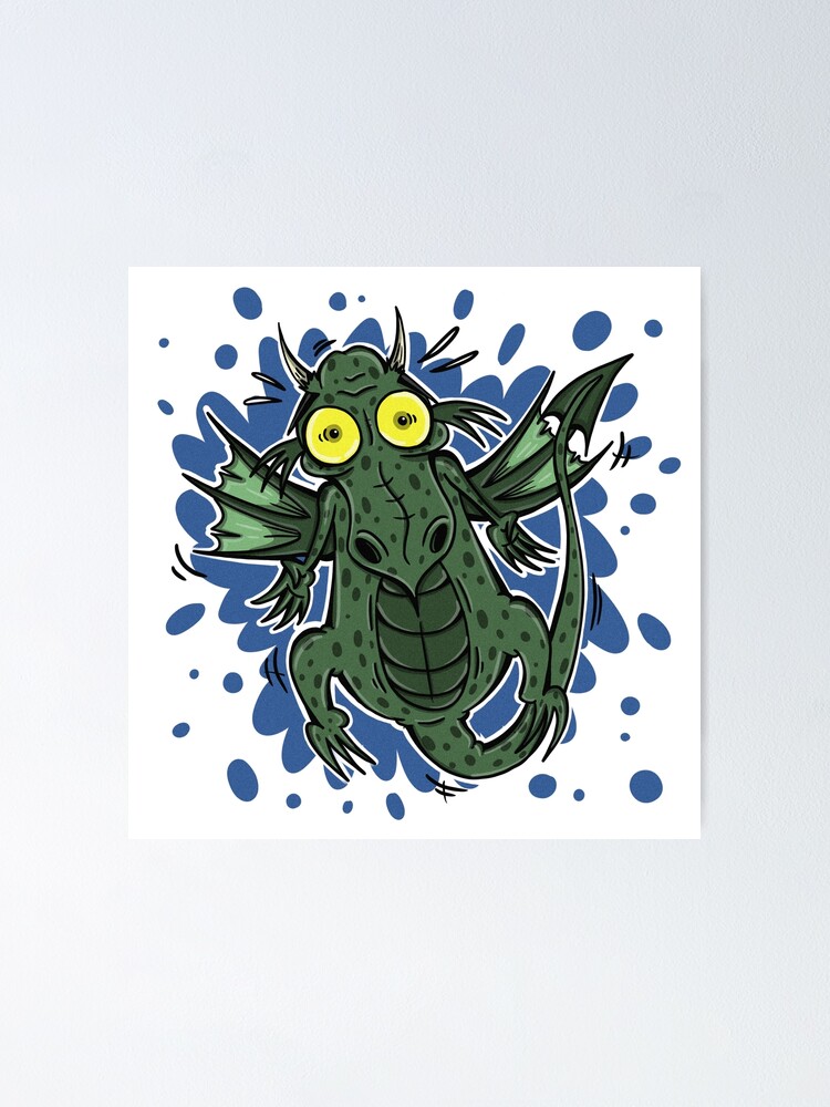 "Dragon cartoon" Poster for Sale by Larisokk | Redbubble