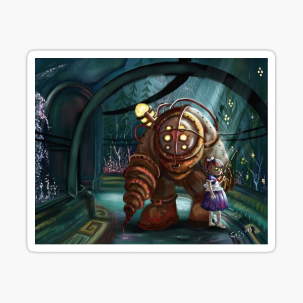 "Bioshock Dangerous Big Daddy " Sticker by Alfi-Red | Redbubble