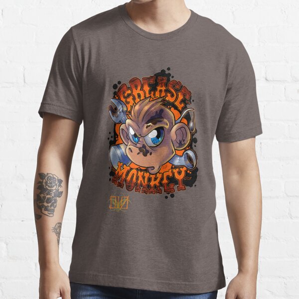 "Grease Monkey" T-shirt for Sale by dopeshitbydio | Redbubble | tattoo ...