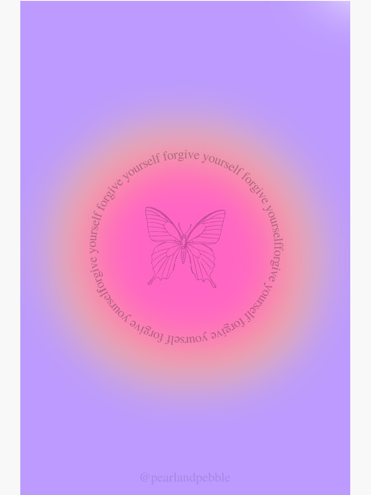 "Forgive Yourself: Aesthetic Aura " Sticker for Sale by pearlandpebble ...