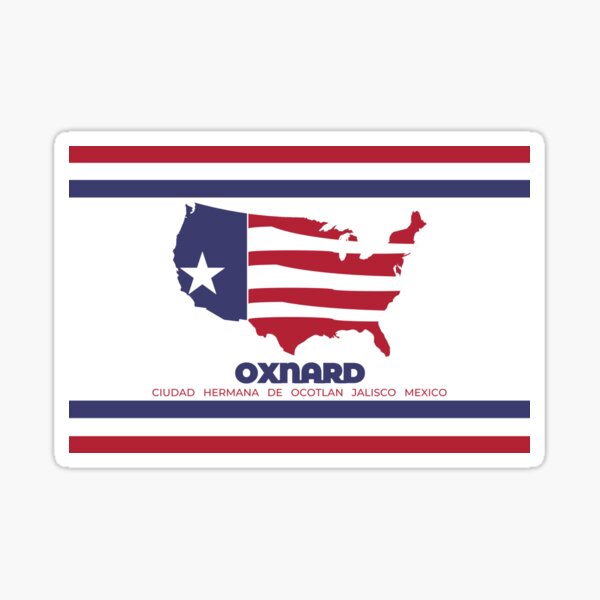 "Flag of Oxnard, California USA" Sticker by mo91 | Redbubble