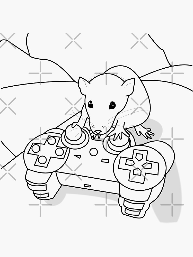 "gamer rat meme" Sticker for Sale by dailyrodents | Redbubble
