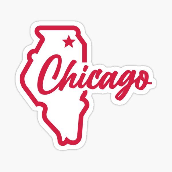 "CHICAGO ill" Sticker for Sale by lounesartdessin | Redbubble