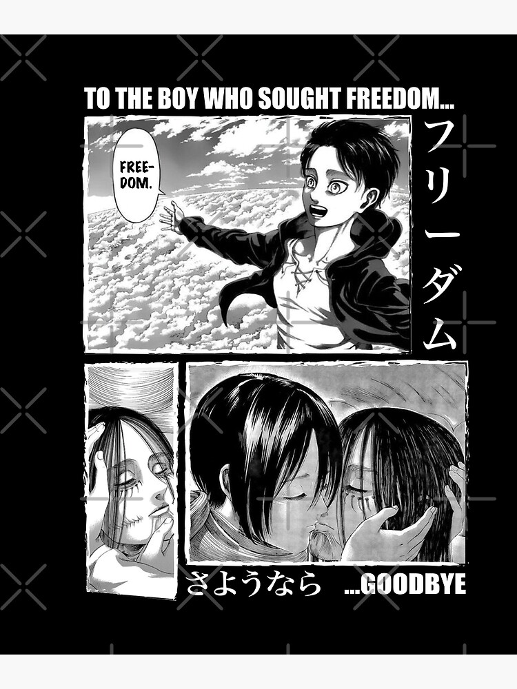"Eren Yeager Goodbye" Poster for Sale by pymbor | Redbubble