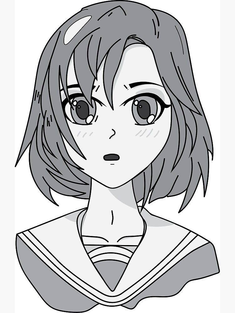 "Shocked anime girl" Poster by Glowyy | Redbubble